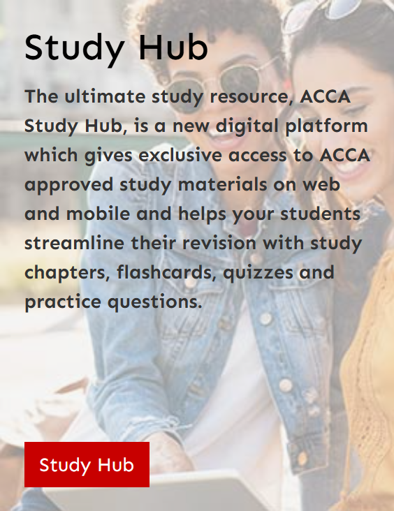 Study Hub and tutor resources by ACCA Media Design - Infogram