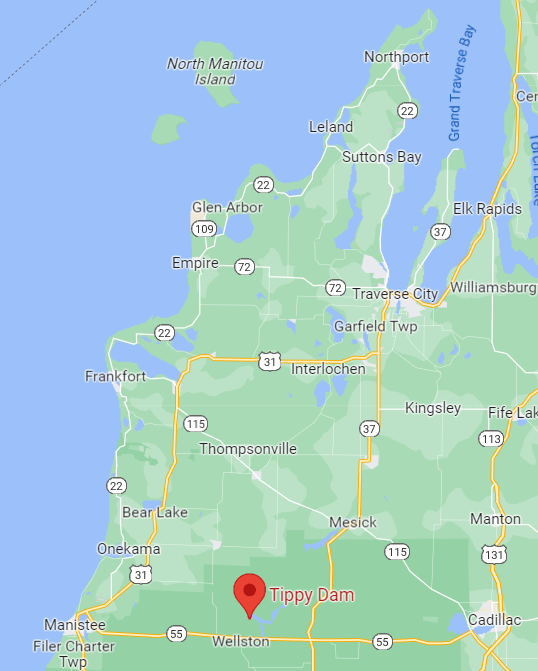 Tippy Dam Map
