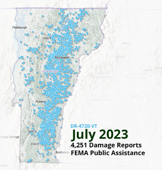 Comparing the 2023 and 2024 floods in Vermont (WPTZ) by Hearst - Infogram