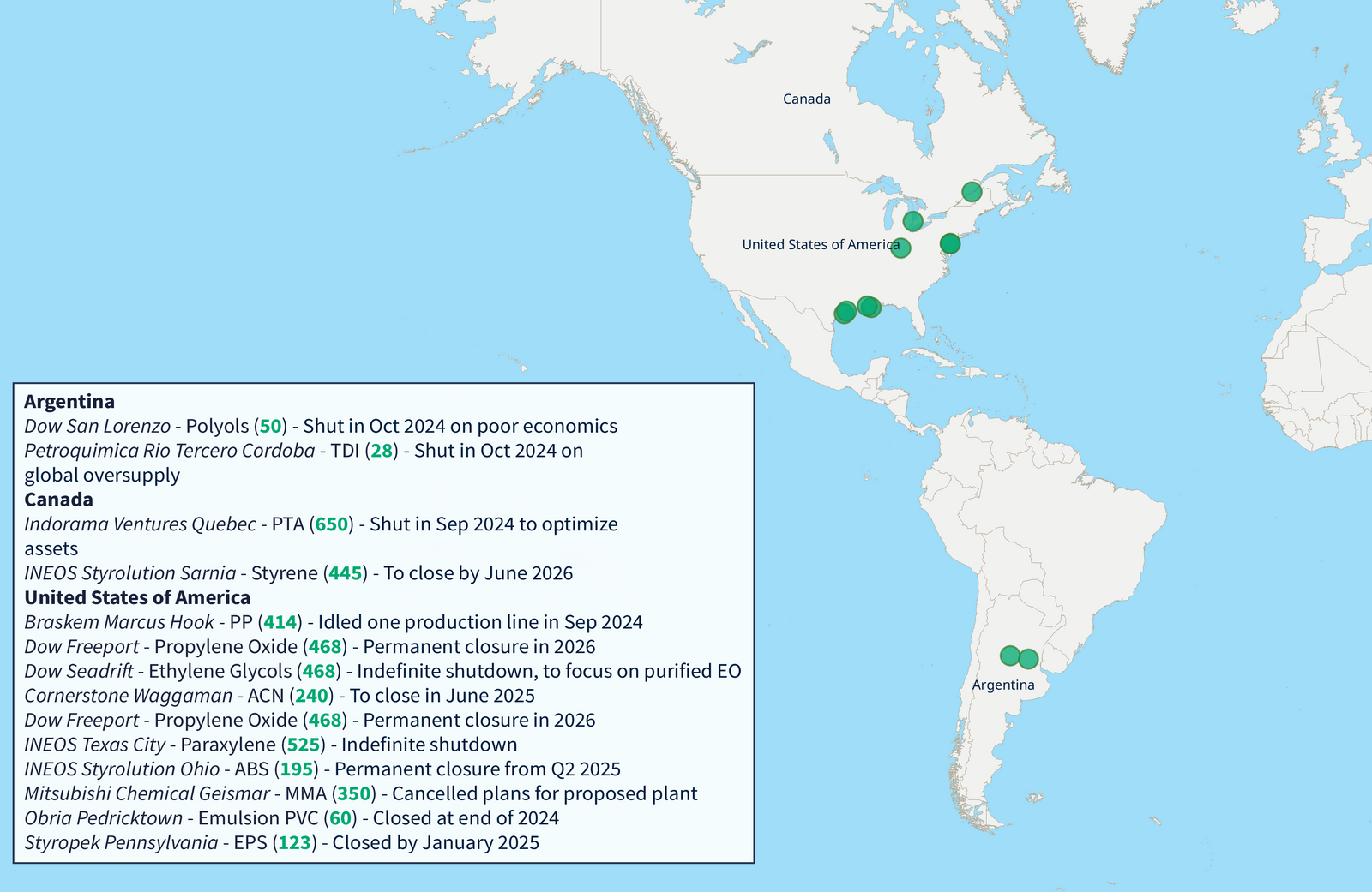 regional plant closures maps - Infogram