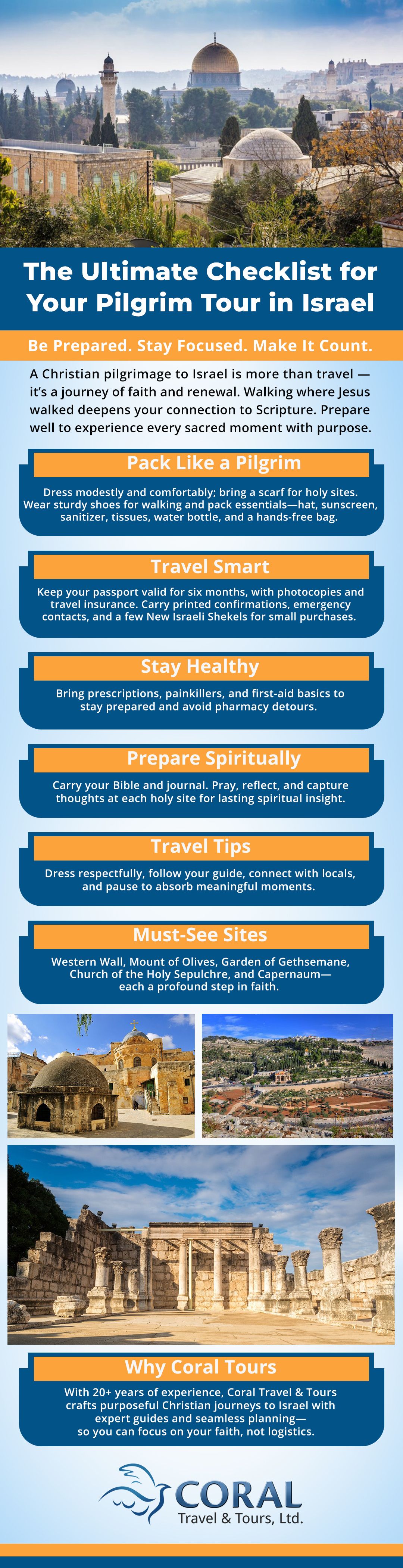 The Ultimate Checklist for Your Pilgrim Tour in Israel by Coral Travel ...